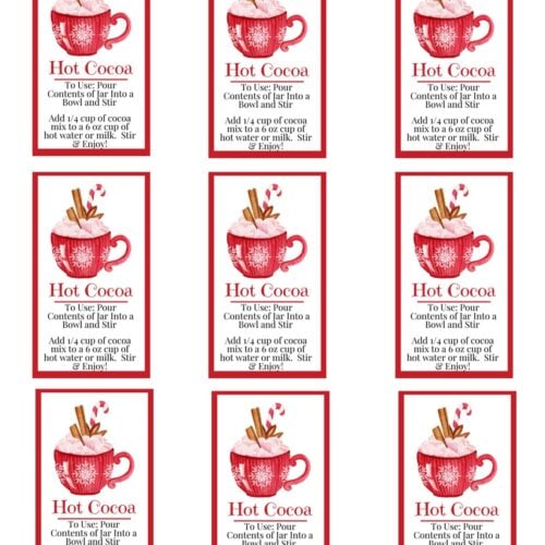 Hot Cocoa In A Mason Jar Gift: With Free Printable Tags - The Outdoor ...